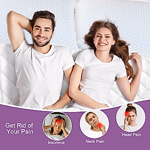 Iwacool Cooling Cervical Pillow for Neck Pain Relief and Memory Foam Pillows