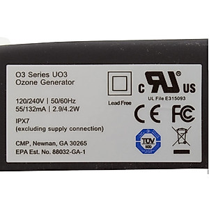 DEL Ozone 51002-002-101 UO3 115v/230v Ozonator with Parts Bag AMP Plug