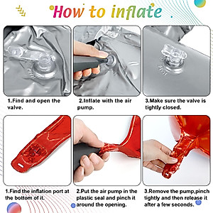 Amandir 90s 80s Theme Party Decorations, 90Pcs Balloon Arch Kit 6PCS Inflatable Retro Disco Ball Microphone Rainbow Roller Skate Boom Box Guitar Balloon for Back to 90s 80s Hip Hop Birthday Supplies