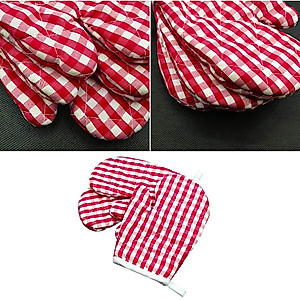 2pcs Kids Heat Insulation Anti-scald Gloves Kitchen Microwave Oven Gloves Mitts Baking Gloves