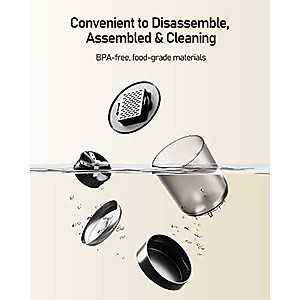 Tccbac Automatic Cat Feeder, 5L Timed Dog Feeder Food Dispenser with Desiccant& Voice Recorder Function, 1-6 Meals Per Day,1-20 Portion Per Meal Stainless Steel Bowl for Pet