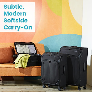 American Tourister 4 KIX 2.0 Expandable Softside Luggage with Spinner Wheels, 24 SPINNER, PURPLE ORCHID