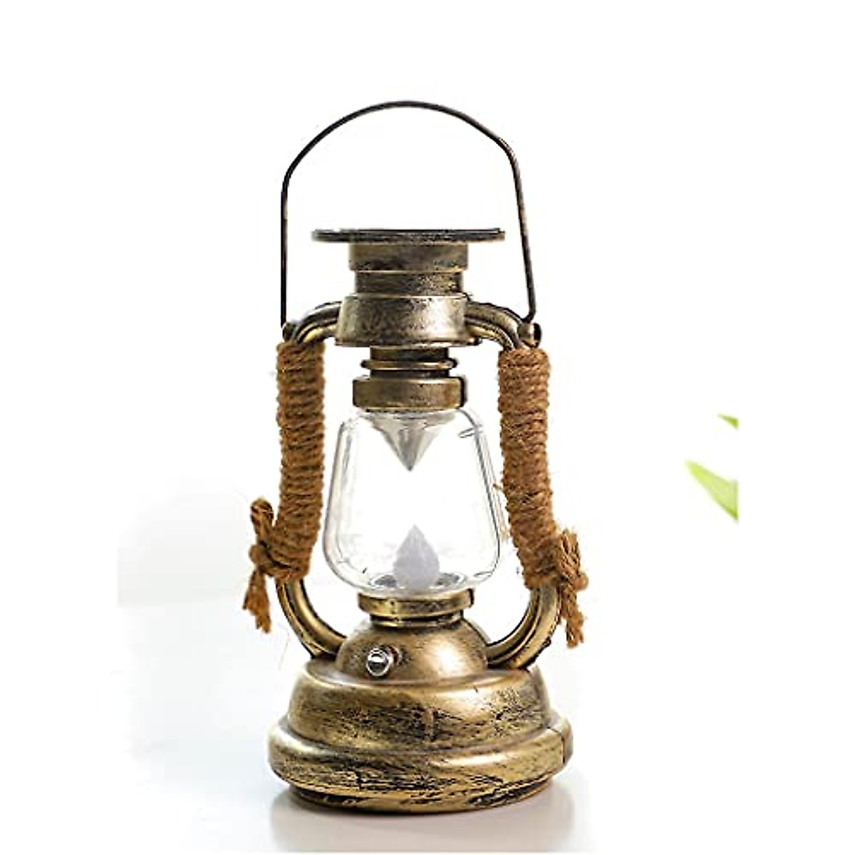 DJASM Outdoor Camping Oil Lamp Hanging Tent Led Candle Light Home Decor Garden Flickering Retro Lantern Solar Power Reading Portable