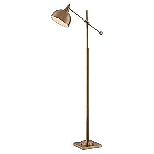 Lite Source Cupola Floor LAMP, Brushed Brass 57.00x25.00x8.00