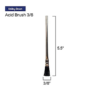 Pro Grade - Acid Brushes - 36 Count 3/8 Inch Boar Hair Acid Flux Brushes