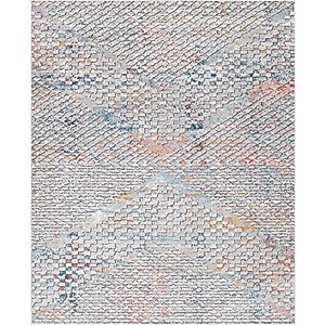 Rugs.com Leipzig Collection Area Rug – 8' x 10' Multi Low-Pile Rug Perfect for Living Rooms, Large Dining Rooms, Open Floorplans
