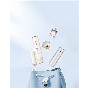 SKANWEN Hair Dryer, Professional Ionic Blow Dryer with 110,000 RPM Brushless Motor for Fast Drying, Foldable Body Design,4 Temps & 3 Speeds,NO Heat Damage Quiet for Home Travel (White)