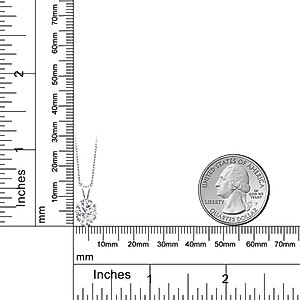 Gem Stone King 925 Sterling Silver Oval Gemstone Birthstone Solitaire Pendant Necklace | Oval 9X7MM | Oval Pendant Necklace For Women | With 18 Inch Silver Chain