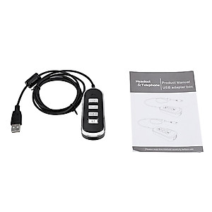 FOSA RJ9 to USB Headset Jack Cable Adapter Convertor for Audio Headphone Conversion Line Computer Headphones Line Using with Control Box