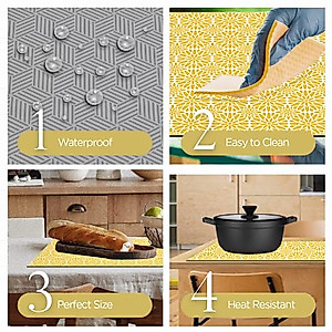 Fennoma Hotrun 2 in 1 Heat Resistant Trivet & Table Runner, 40 Inches Long Trivet for Hot Pots and Pans, Handles Heat Up to 356F, Anti Slip, Waterproof, Ideal for Kitchen Countertops (Ich)