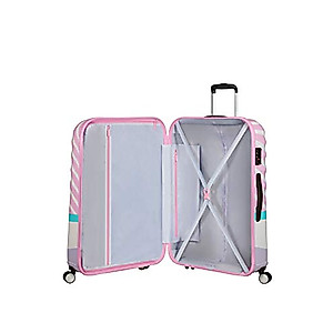 American Tourister Unisex Adult Spinner L (77 cm-96 L), Multicolour (Daisy Pink Kiss)