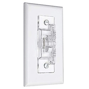Light Switch Guard, ILIVABLE Child Proof Wall Switch Plate Protects Your Lights or Circuits from being Accidentally Turned On or Off by Children and Adults (Clear)