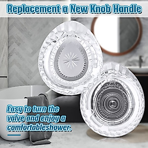 Enhon 1 Pc Replacement Knob Handle Kit Compatible with Moen 100710 Shower Handle, Shower Knob Replacement for Single Handle Bathroom Faucet Tub Shower Handle, Chrome Knob Insert