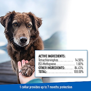 Adams Flea & Tick Control Collar for Dogs, 7-Month Protection, Adjustable One Size Collar Fits All, Kills and Repels Fleas, Ticks, Flea Eggs & Flea Larvae