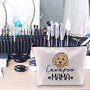 POFULL Cavapoo Dog Mum Gift Pet Gift for Women Cavapoo Gifts Cavapoo Dog Lovers Gift (Cavapoo MAMA bag)