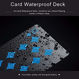 Merytes 2 Deck of Waterproof Poker Cards and Playing Cards with Flexible Plastic PVC and Classic Trick Cards