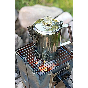 Tops 55703 Rapid Brew Stovetop Coffee Percolator, Stainless Steel, 2-6 Cup