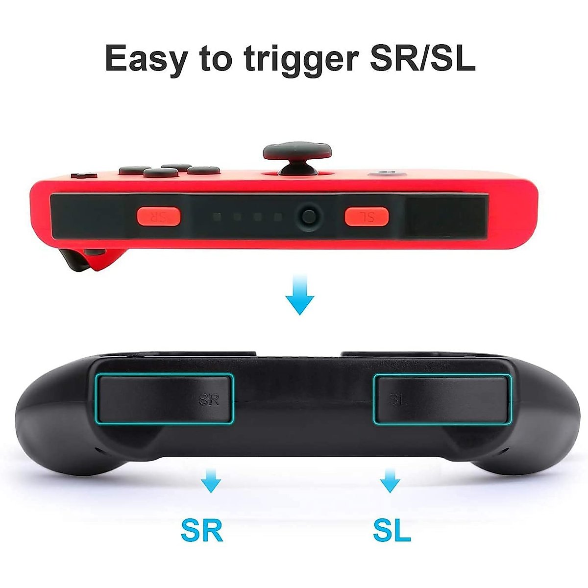 HEYSTOP Grip Compatible with Nintendo Switch OLED/Nintendo Switch JoyCon 3 Pack, Wear Resistant Game Switch Controller Handle Case Kit for Nintendo Switch Joy Con, Black
