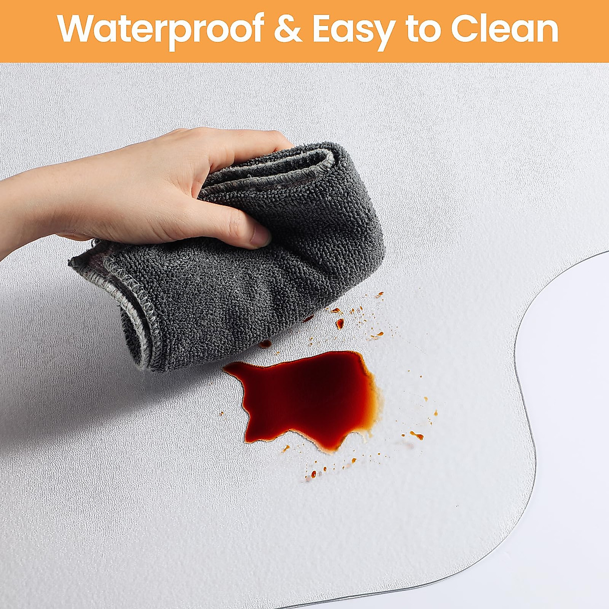 Yecaye Desk Chair Mat for Hardwood Floor, 48"×36" Office Chair Mat, PVC Computer Chair Mat, Floor Protector for Rolling Chair, Only for Hard Floor