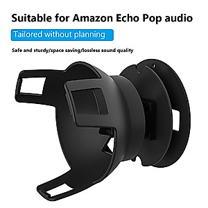 sikiwind Smart Speaker Holder, Wall-Mounted Speaker Holder Bracket Space Saving Speaker Box Storage Rack Prevent Falling Home Decoration Built-in Cable Management for Amazon Echo Pop