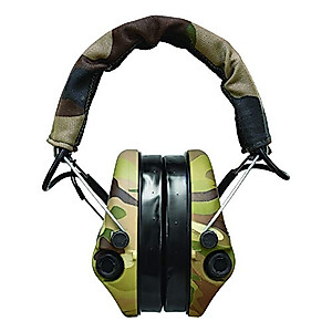 Swatcom Active8 Waterproof Military Spec Electronic Hearing Protection Headset - Headband (Carbon Fiber Cups - Black Leather Headband)