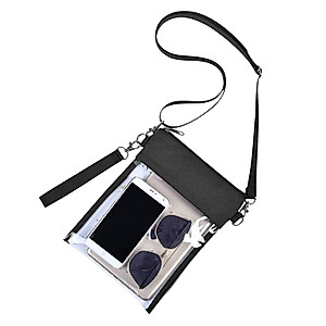 Clear Small Backpack Stadium Approved + Clear Purse Crossbody Bag, Waterproof Clear Bag for Women