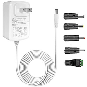 Gonine DC 24V 1A LED Power Supply Cord AC Adapter White, 110-240V AC to DC 24 Volts Charger for 24Vdc 1000mA 800mA 600mA 400mA 300mA 200mA 100mA LED Strip Lights.