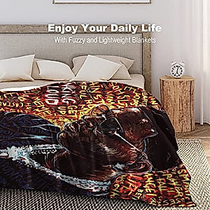 3D DIY American Rapper Young Music Dolph Throw Blanket,Flannel Plush Blanket for Winter Season Couch Bed Sofa Living Room,Anti-Static Air Conditioning Blanket 30"x40"