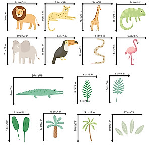 Jungle Animals Wall Decals | Safari Nursery Decor | Wall Stickers for Kids