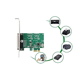 Wendry LPT Printer to PCI-E Parallel Printer Card, Parallel Port DB25 Express Card Converter Adapter, Pci-express's 25/s Full Duplex Channel,1.5 Mbyte/S,for Win98SE/ME/2000/XP/Vista/Win7/Win8/Win10