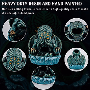 DND Journal Embossed with Cthulhu + Cthulhu Dice Tower for D&D, RPG, Call of Cthulhu, Dungeons and Dragons, Pathfinder