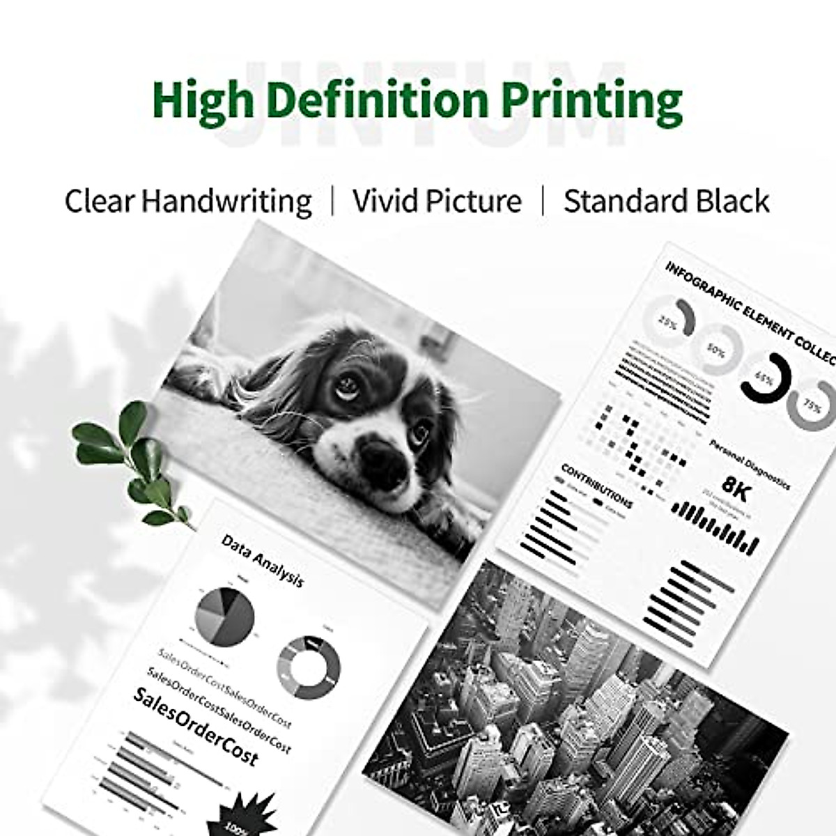 JINTUM TN760 Compatible Brother Toner Cartridge Replacement for Brother TN-760 TN730 TN-730 High Yield for MFC-l2710DW HL-L2390DW MFC-l2690DW MFC-l2717DW DCP-L2550DW MFC-L2750DW HL-L2395DW (4 Black)