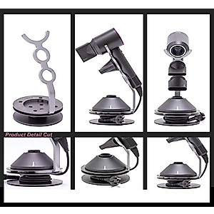 Supersonic Hair Dryer Premium Stand Holder ( Crab part : PU Coating) with Veil Cord Stand Organizer arrangement, Invisible Wire Storage Bathroom & Bedroom Stand Holder [Upgrade]