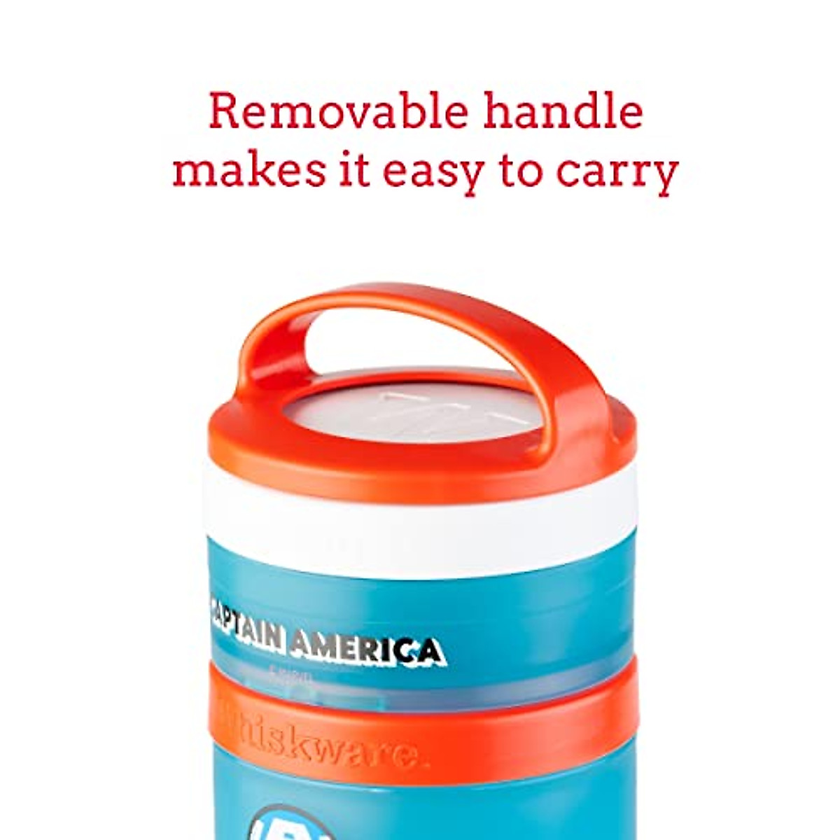 Whiskware Marvel Stackable Snack Containers for Kids and Toddlers, 3 Stackable Snack Cups for School or Travel, Spider-Man Character