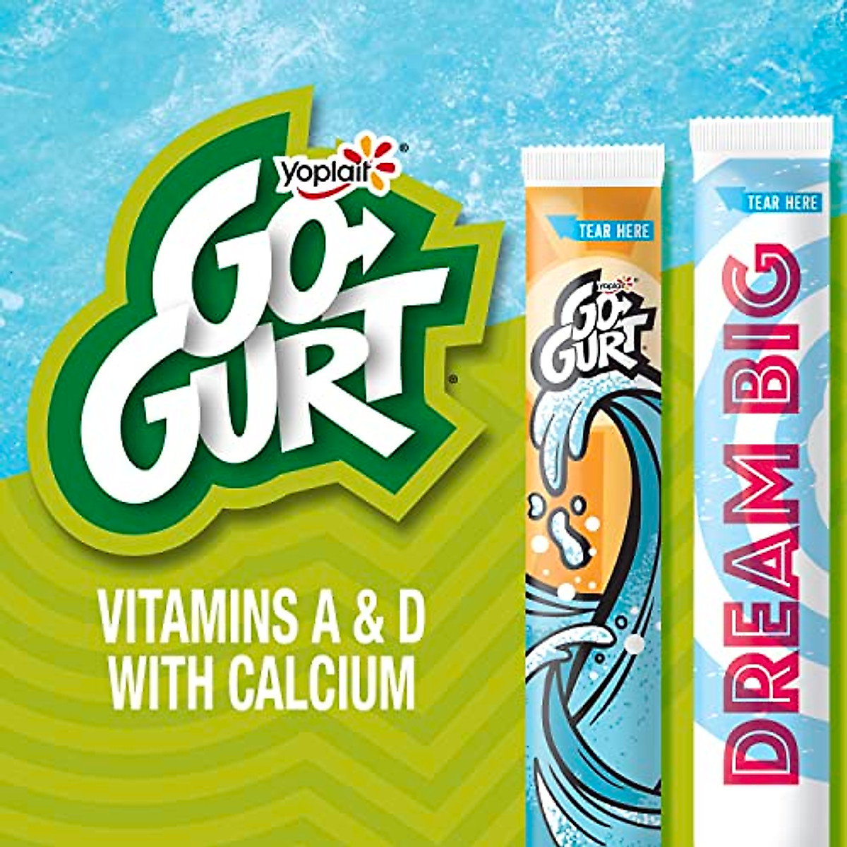 Go-GURT Berry Kids Fat Free Yogurt, Gluten Free, 2 oz. Yogurt Tubes (8 Count)