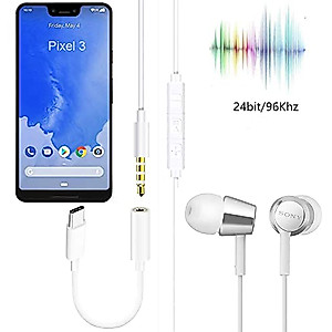 USB C to 3.5mm Headphone Jack Adapter Compatible with Pixel 6 5 4 3 2 XL, iPad Pro 2022 2021 2020 2018, Sony HTC Moto Samsung Galaxy S21 S20 Ultra S20+ Note 20 10 S10 S9 Plus and More