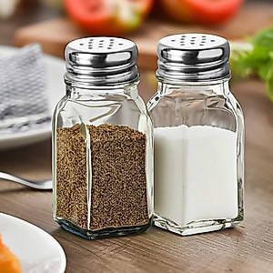 Salt and Pepper Shakers Glass Set (Clear)