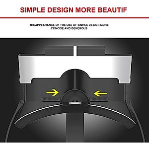 VR Glasses 3D Virtual Reality Smart Digital Glasses Headset for 4.0-6.7", Compatible with iOS and Android Systems, for IMAX Movies and Games with Remote Control