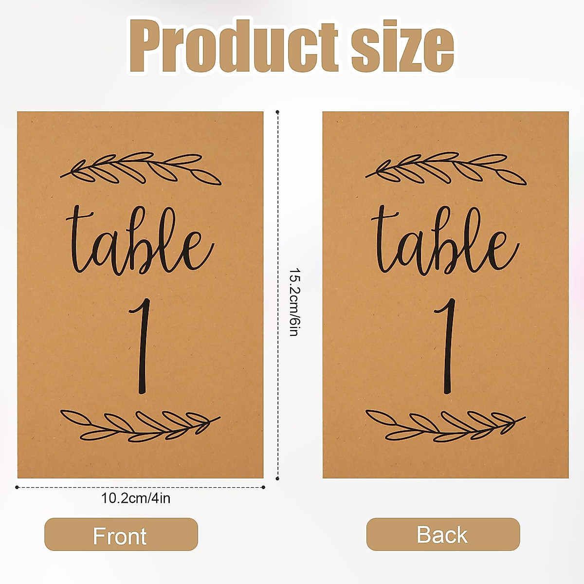 25pcs Wedding Table Numbers 1-25, 4x6 Inch Cardstock Table Numbers Double-Sided Table Signs for Wedding Reception Table Place Cards for Party Bridal Shower Anniversary Celebrations