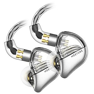 SIMGOT MT3 Hi-Res in Ear Monitor Headphones with Detachable Cable, Dynamic Driver Crystal Sound Stereo IEM Earphone for Musicians Singer, HiFi Wired Earbuds for Smartphones and Audio Players (Clear)