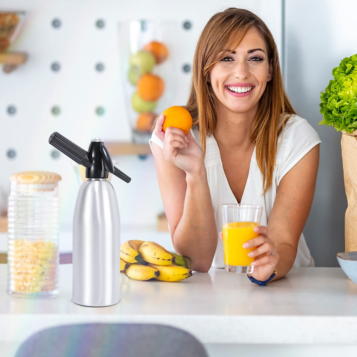 Soda Water Maker, Sparkling Water Maker, Seltzer Water Maker, Soda Siphon Bottle, Soda Machines For Home Kitchen Bar Party, For Making Carbonating Beverages