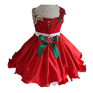 Jennifer G221RG Christmas Toddler Baby Newborn Little Girl's Pageant Party Dress RED Size3T
