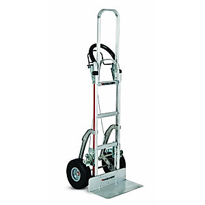 Magliner NPK122G2C5C Aluminum Paddle Brake Hand Truck, U Frame Extension, Loop Handle, Foam Filled 10" Wheels, 60" Height x 21-/2" Wide x 20-1/2" Depth, 500 lb. Load Capacity