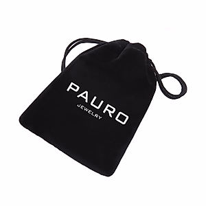 PAURO Men's Stainless Steel Electric Shaver Straight Edge Razor for Barber Pendant Necklace Silver