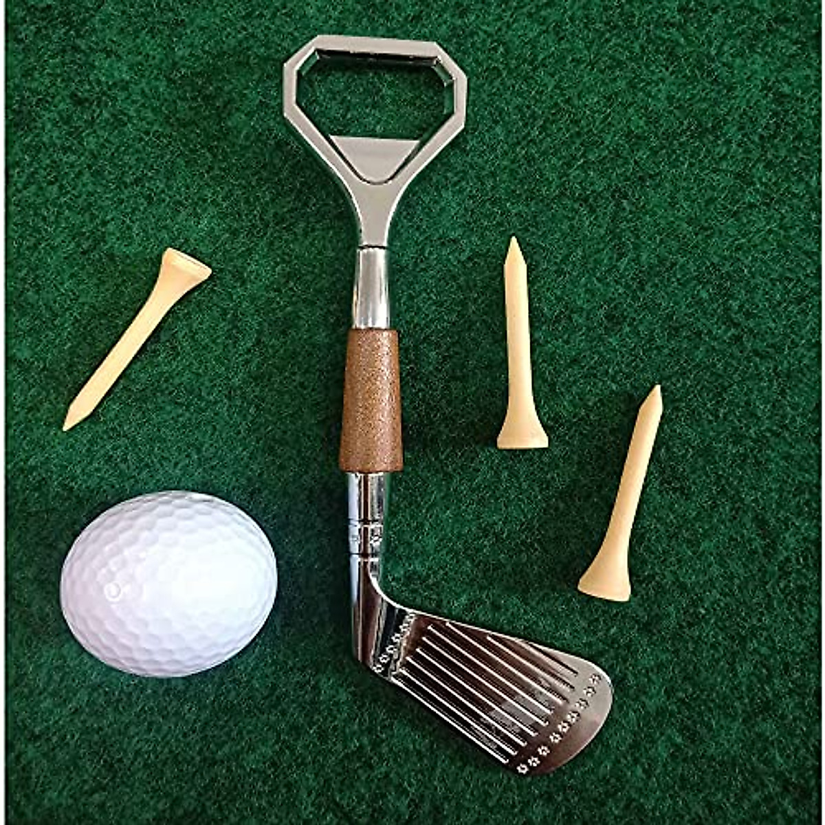 HYYF Golf Club Bottle Opener ,Golfer Beer Gift Novelty Item for The Golf Lover and Beer Enthusiast，Made From Zinc Alloy-100g, Silver, 7.3 x 3 inches, (B-04)