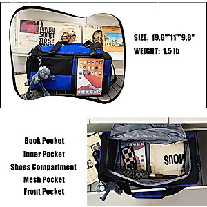 Large Travel Duffel Bag, Dry Wet Separation Sports Gym Bag with Shoes Compartment, Durable Oxford Bag for Men Women Weekender Overnight Bag, Carry-on Duffel Bag for Short Journey, Yoga, Gym (Green)