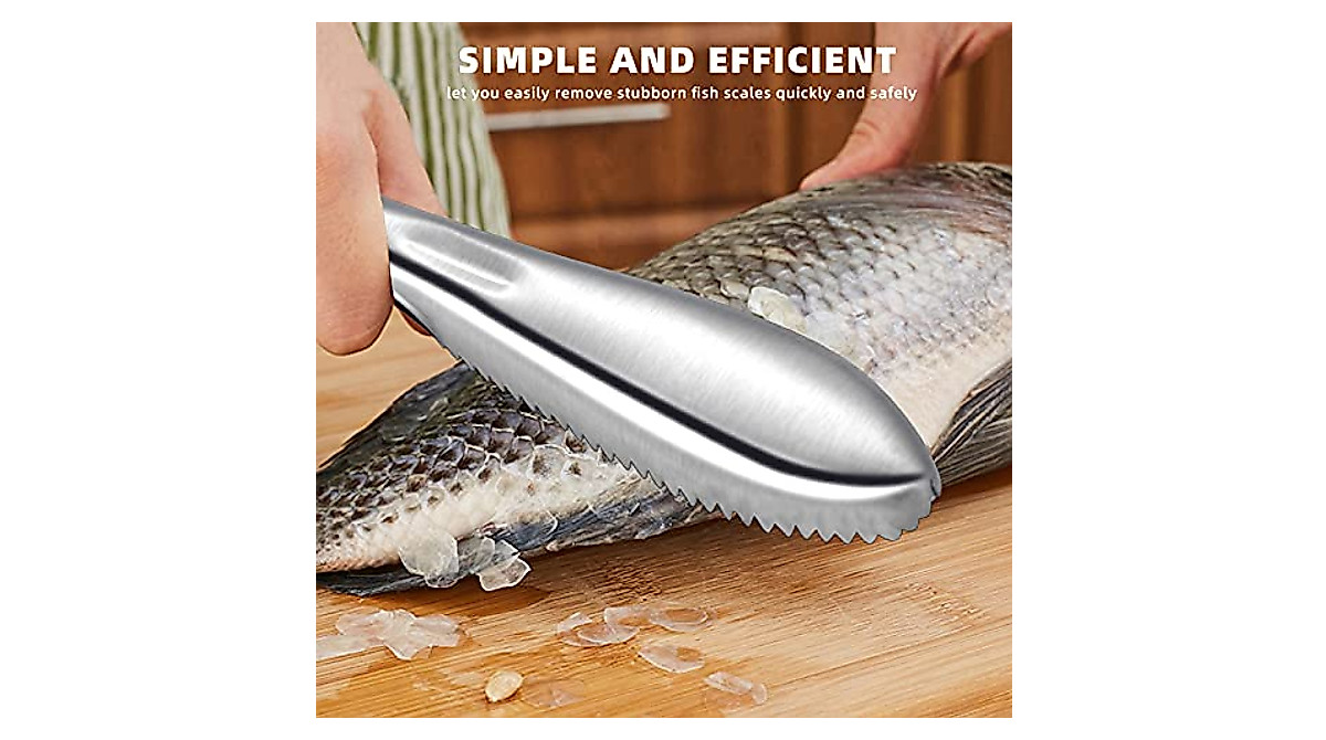 3Pieces Fish Scaler Remover Brush - Durable Stainless Steel Tool for ...