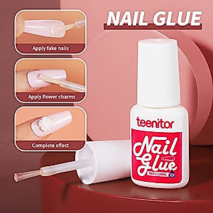 Teenitor Long Coffin Press On Nails Full Cover Color Nail Tips, 576pcs Fake Nails, Long Ballerina False Nails, 24 Colors Glue On, Acrylic Nail Clipper, Nail Art Stickers for DIY Fake Nails
