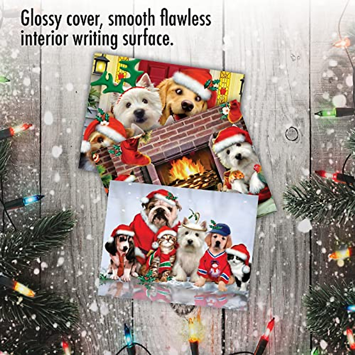 The Best Card Company - Variety Pack of 20 Christmas Greeting Cards with Envelopes, Humor Holiday Assortment for Men and Women (10 Designs, 2 Each) Merry Christmas to Zoo AM6652XSG-B2x10