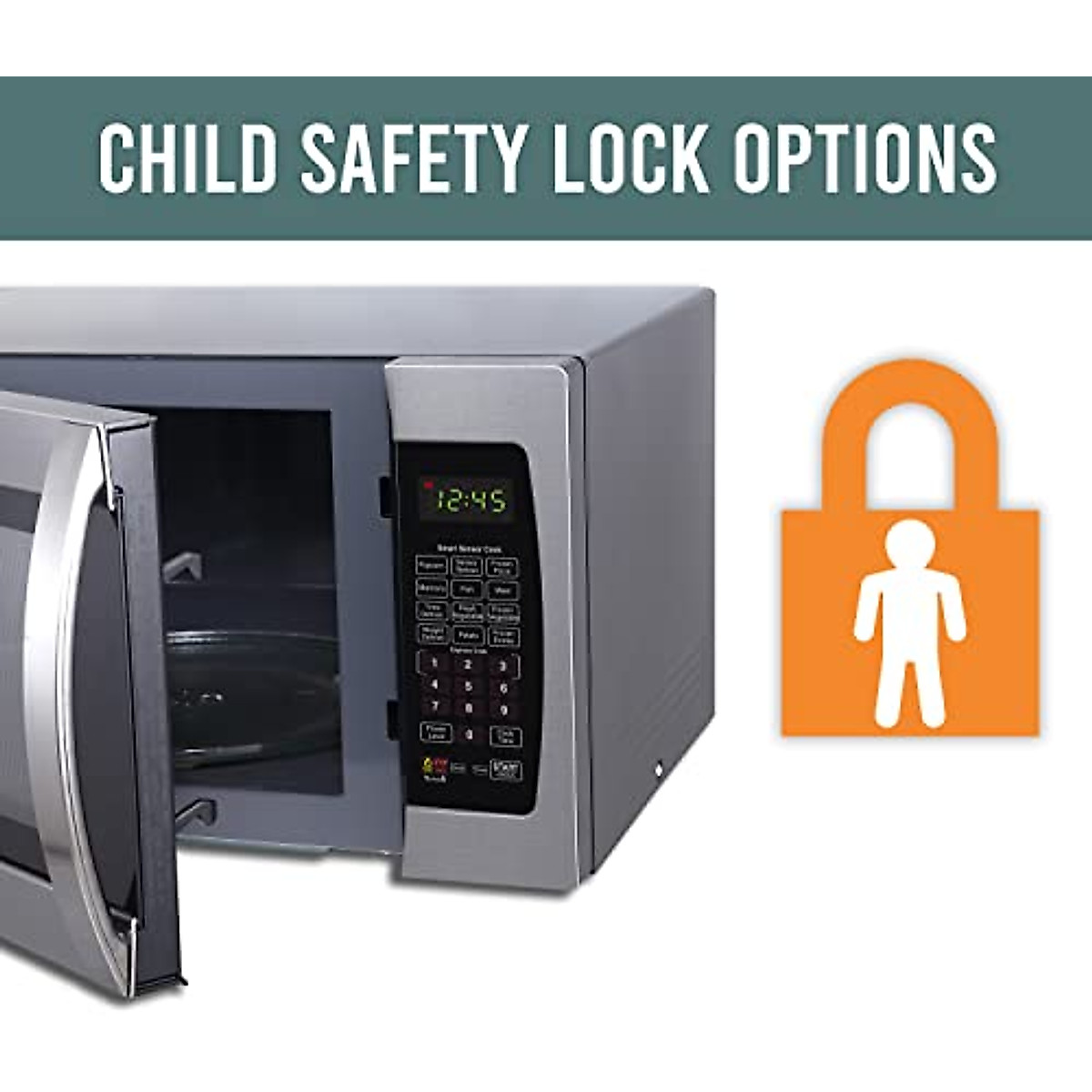 Farberware FMO13AHTBKI Professional 1.3 Cu. Ft. 1100-Watt Microwave Oven with Sensor, Stainless Steel